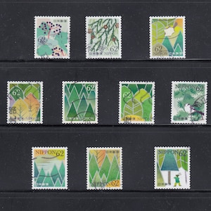 Japan Used Stamp MIXTURE - FLOWER, Forest - off Paper for Stamp ...