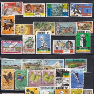 African Countries Used Postage Stamps for Collage Art - Etsy