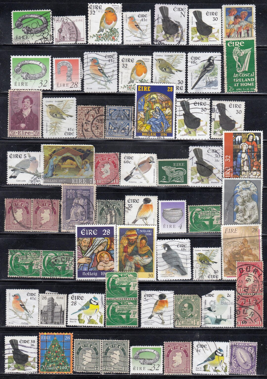 Vintage Ireland Used Postage Stamps, - for Stamp Collecting ...