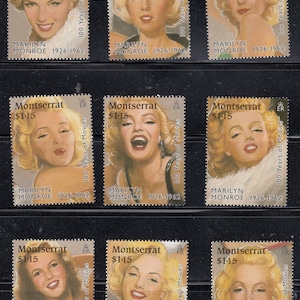 Actors and Actresses-original Vintage Used Postage Stamps Famous Movie ...