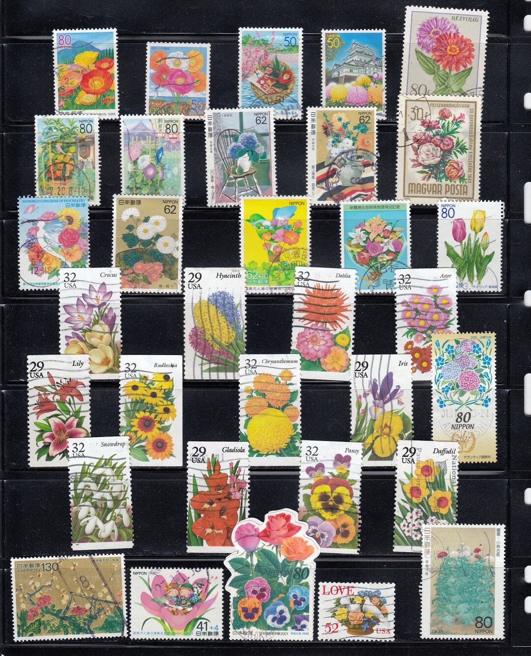 Japan Used Stamp MIXTURE FLOWER, Forest off Paper for Stamp Collectors ...