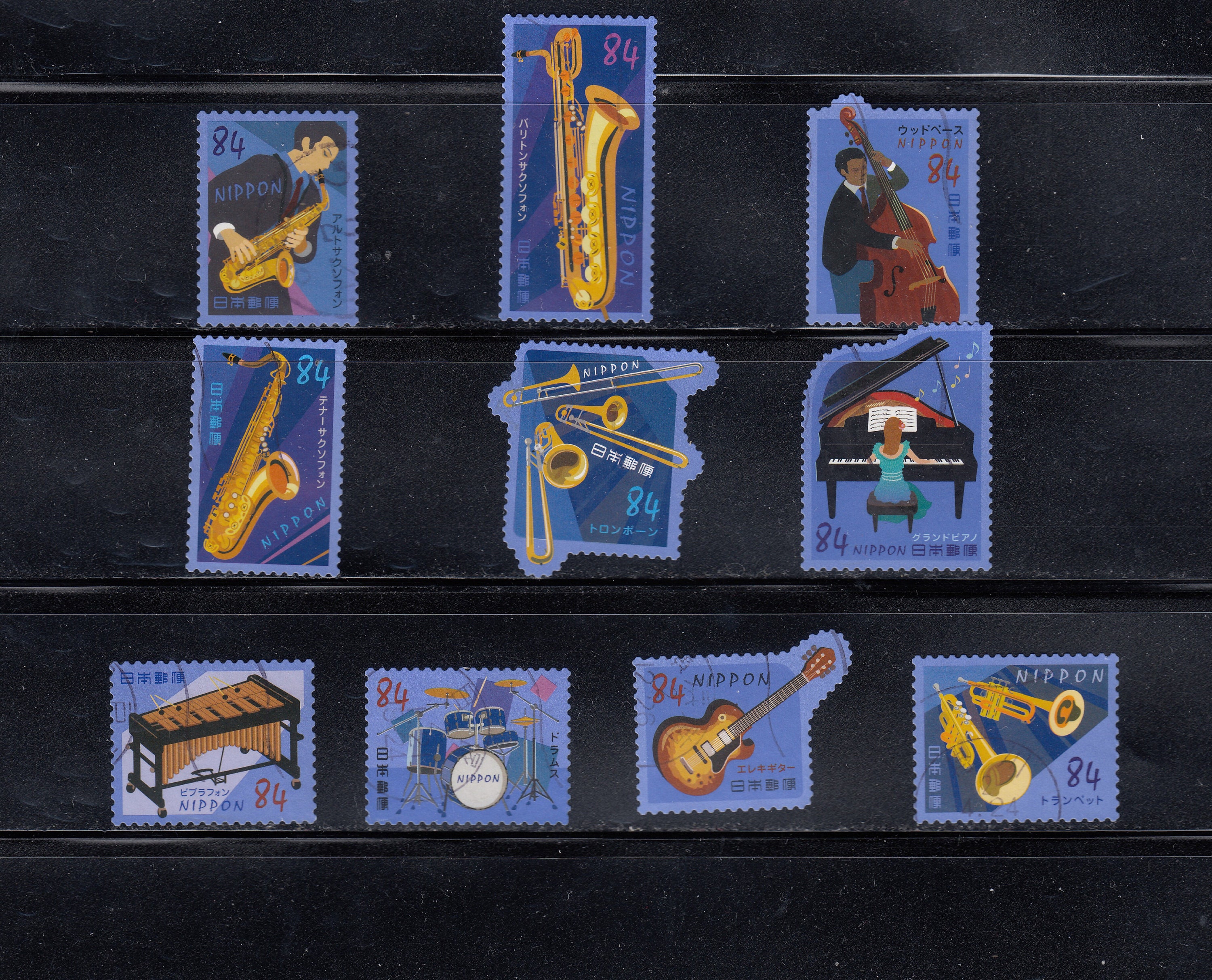 Japan Musical Instruments Used Stamp Collection off Paper - Etsy