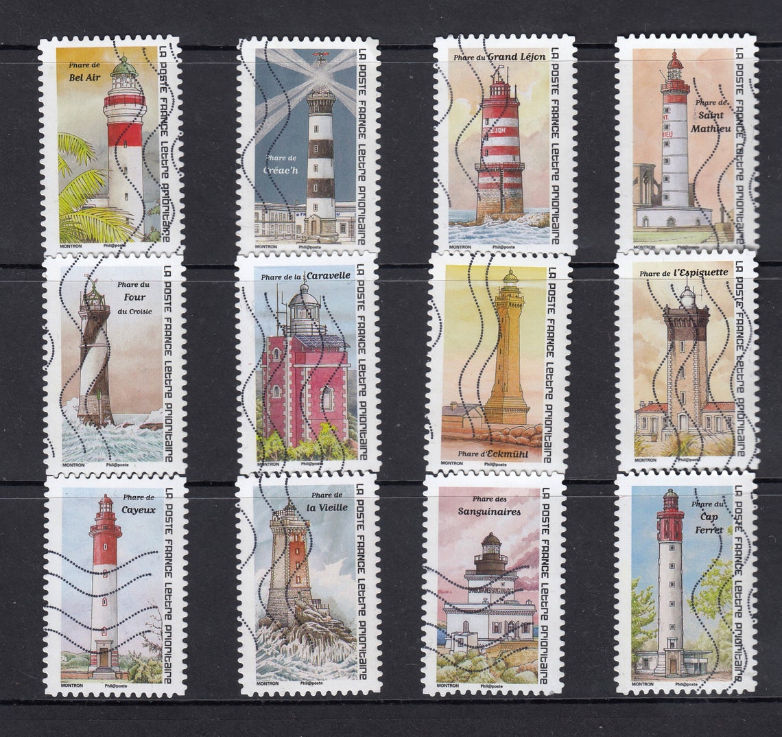 Vintage Light House Used Postage Stamps All Different -us-uk-germany ...