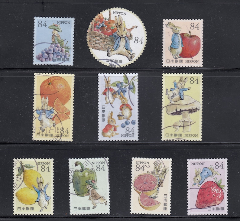 10X-20X Japan Used Stamp Rabbit off Paper - for Artist, Crafting ...