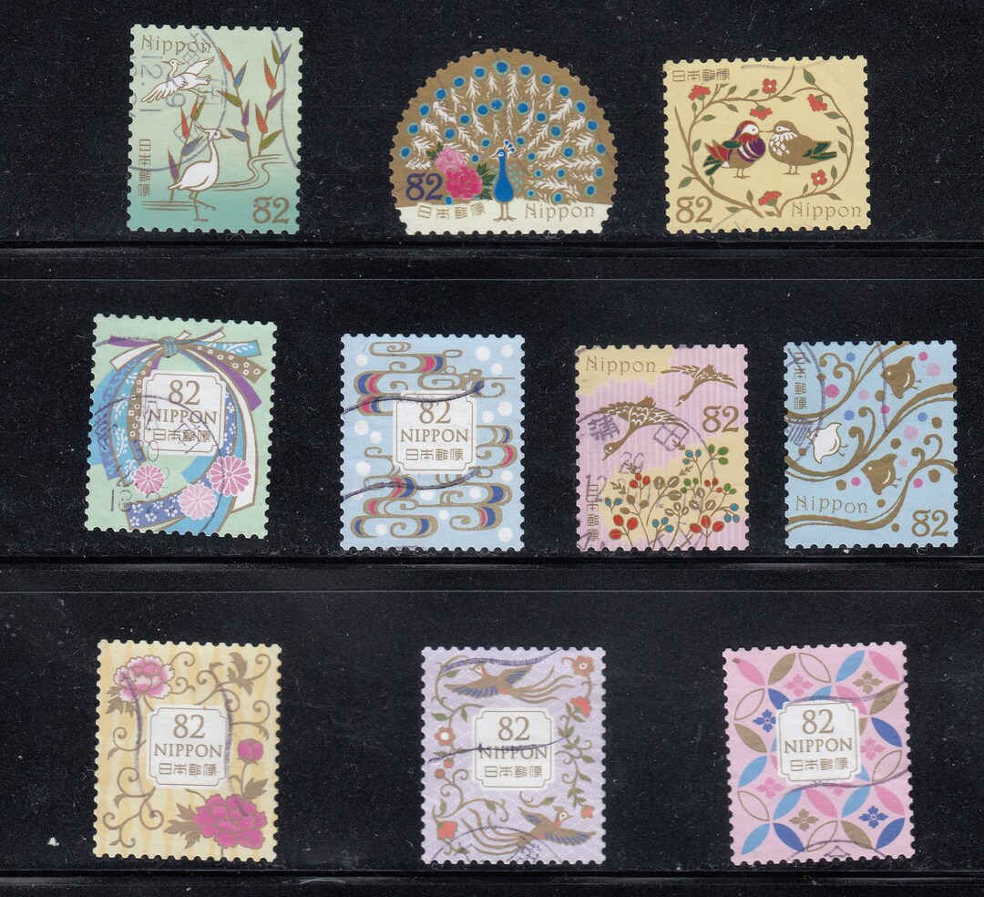 Japanese Patterns & Design Used Stamps -- Fine Used Stamp Collection ...