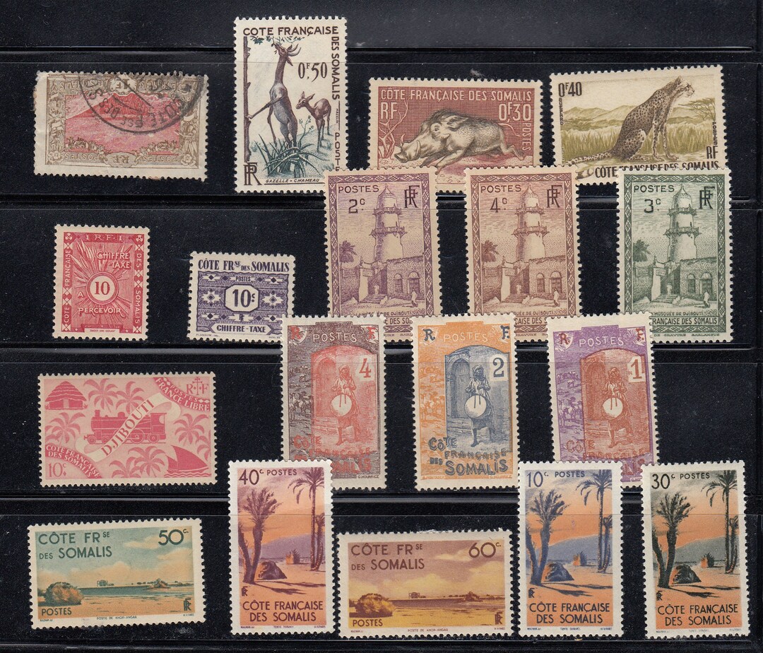 African Countries Used Postage Stamps off Paper for Crafting Collage ...