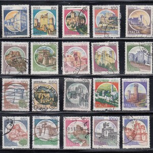 Vintage Castle Postage Stamps - for Artist, Crafting, Scrapbooking ...
