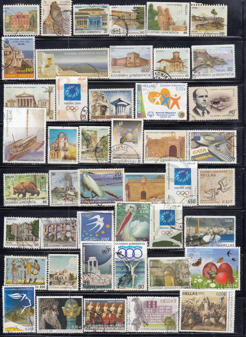 Greece / Greek Used Vintage Postage Stamps Lots - off Paper-all ...