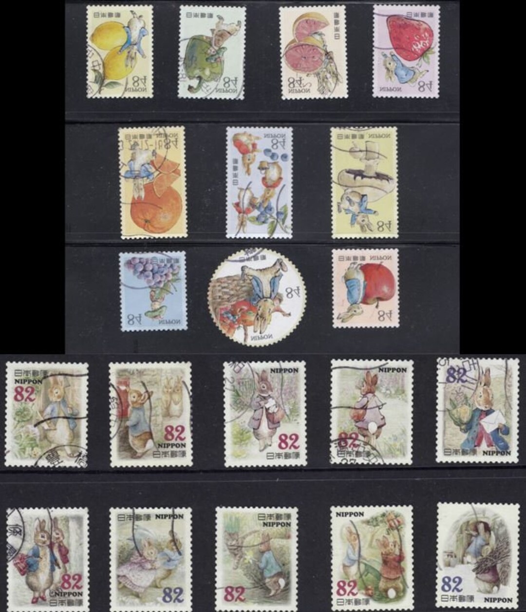 10X-20X Japan Used Stamp Rabbit off Paper - for Artist, Crafting ...