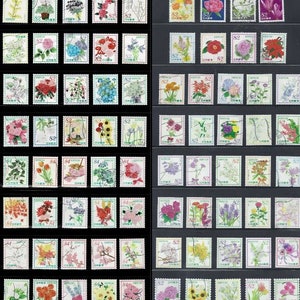 Japan Used Stamp MIXTURE - FLOWER, Forest - off Paper for Stamp ...