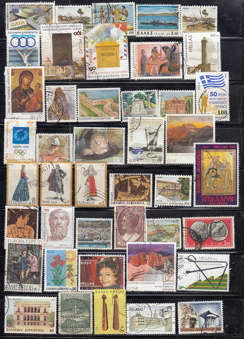 Greece / Greek Used Vintage Postage Stamps Lots - off Paper-all ...