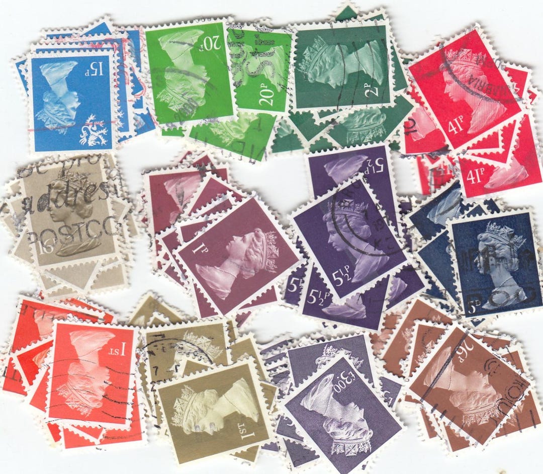 12X10 = 120 British Machin Used Stamps Mixture , - for Stamp Collecting ...
