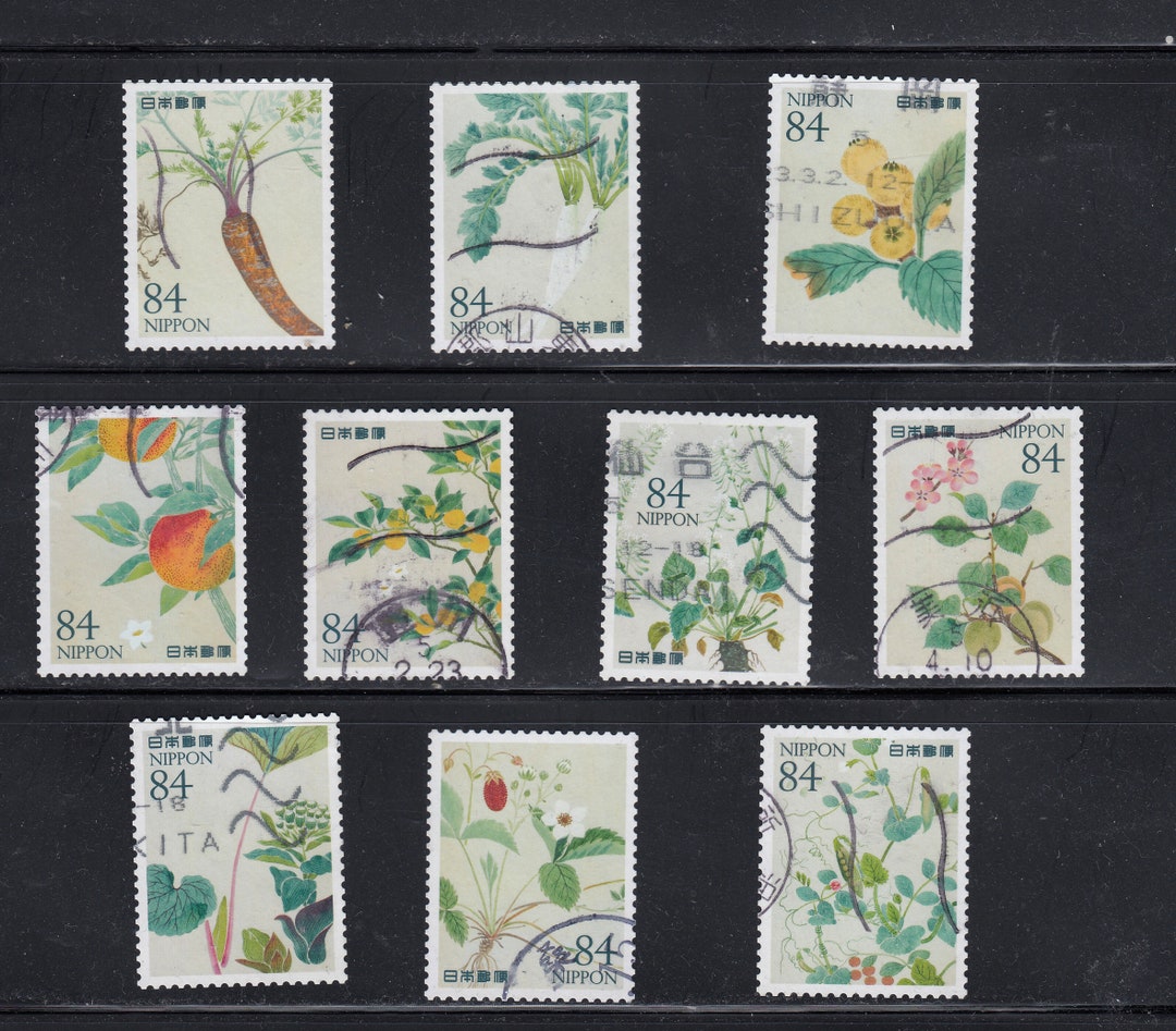 Japan Fruits and Vegetables 10 STAMPS - for Stamp Collecting ...