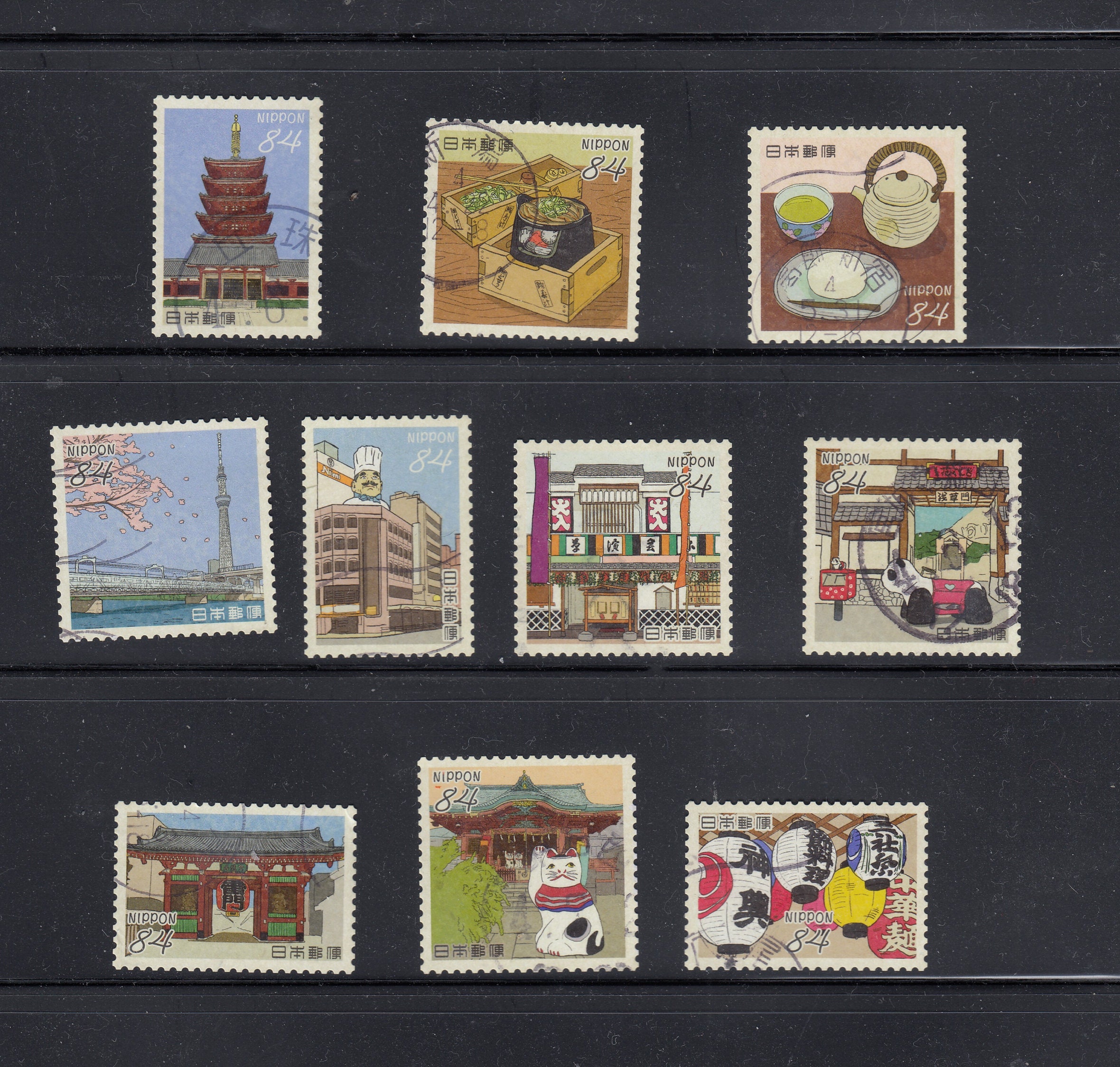 Japanese Used Stamps - Edo Period (edo-tokyo), for Crafting ...