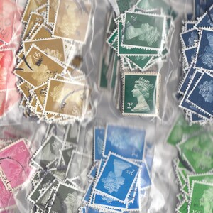 12X10 = 120 British Machin Used Stamps Mixture , - for Stamp Collecting ...