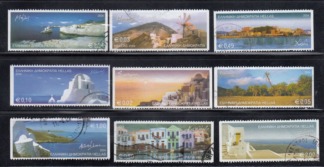 Greece / Greek Used Vintage Postage Stamps Lots off Paper-all Different ...