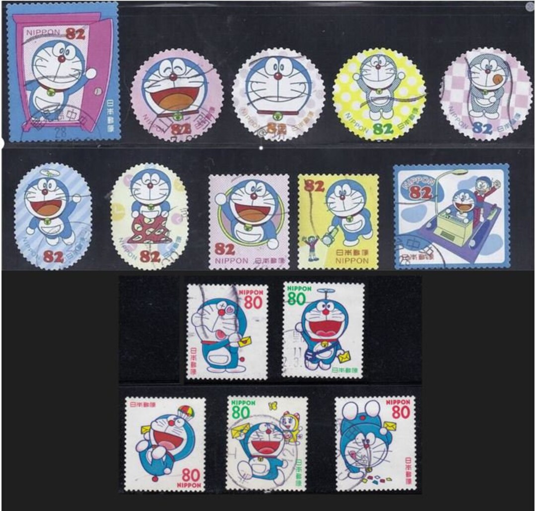 Japan Anime Mixture With Doraemon- Used Stamps - for Artist, Crafting ...