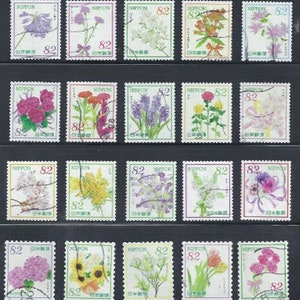 Japan Used Stamp MIXTURE - FLOWER, Forest - off Paper for Stamp ...