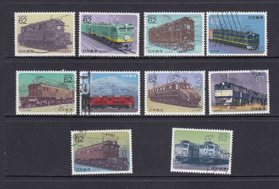 Used Train Electric Locomotives Vintage Postage Stamps - for Stamp ...