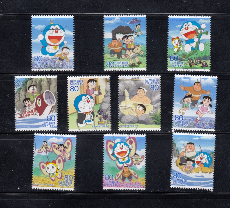 Japan Anime Mixture With Doraemon- Used Stamps - for Artist, Crafting ...