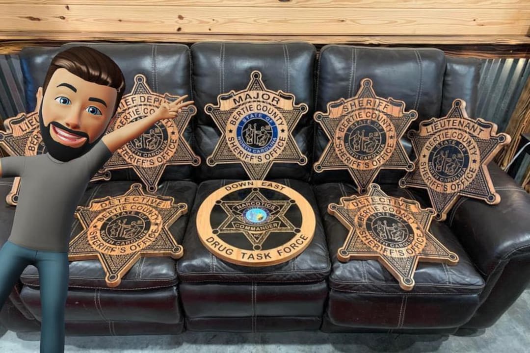 FREE Shipping***wooden Badges/full Color/epoxy Badges/law Enforcement ...