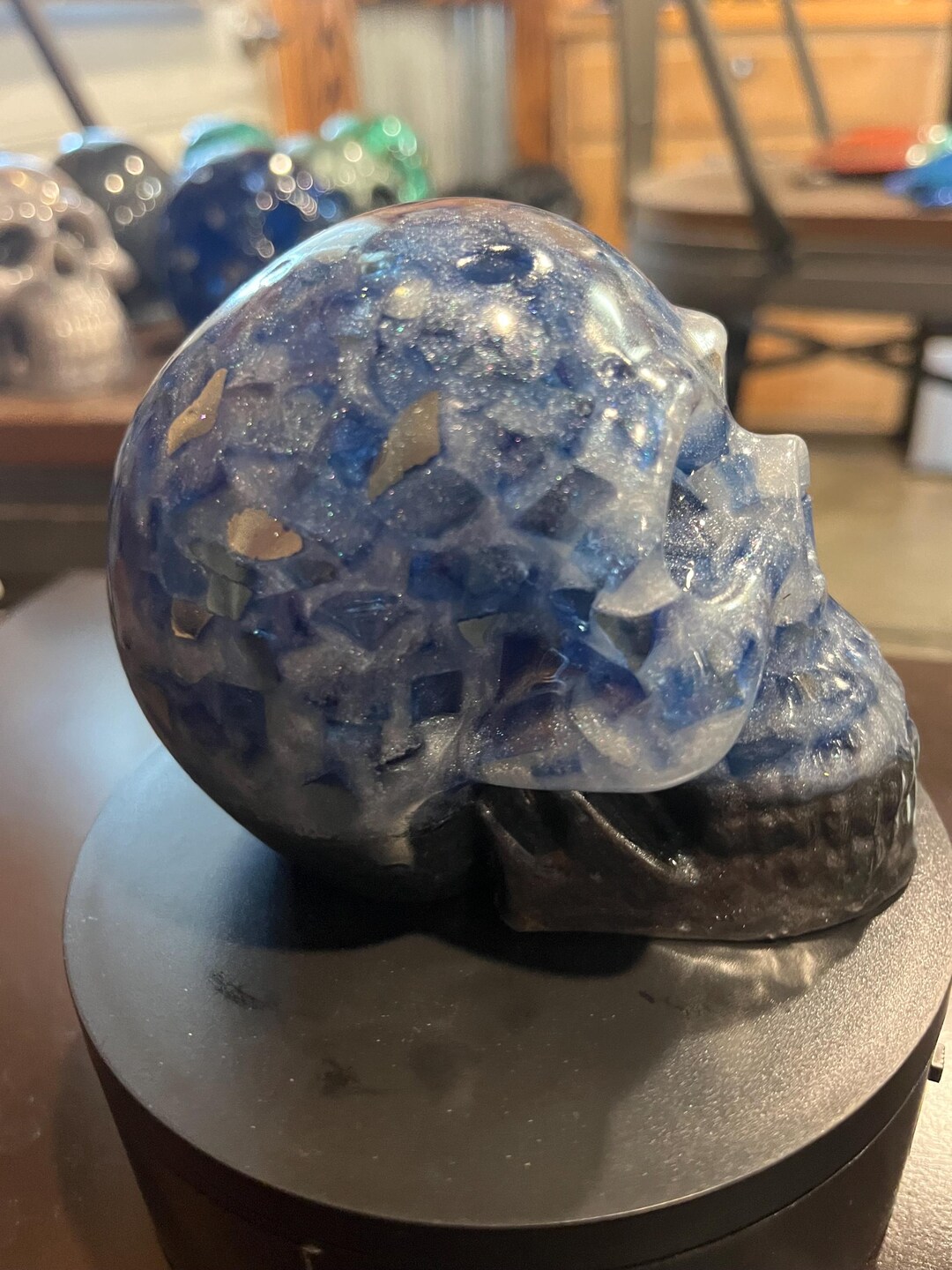 Epoxy Skull / Skull Decoration / Glass Skull /resin Skull / Man Cave ...