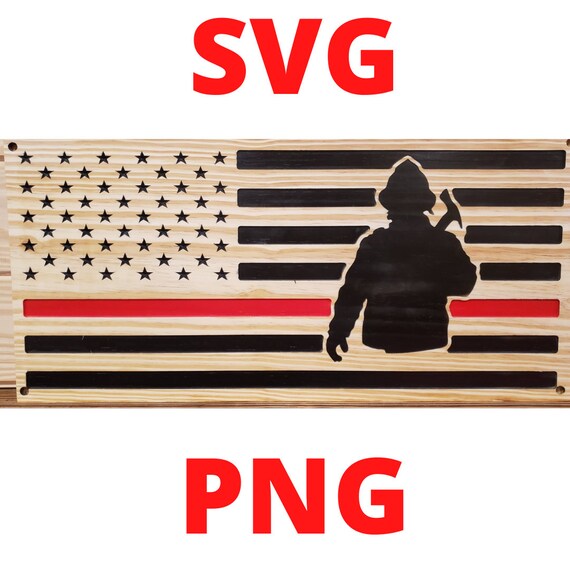 Fire Fighter Flag SVG File | Etsy