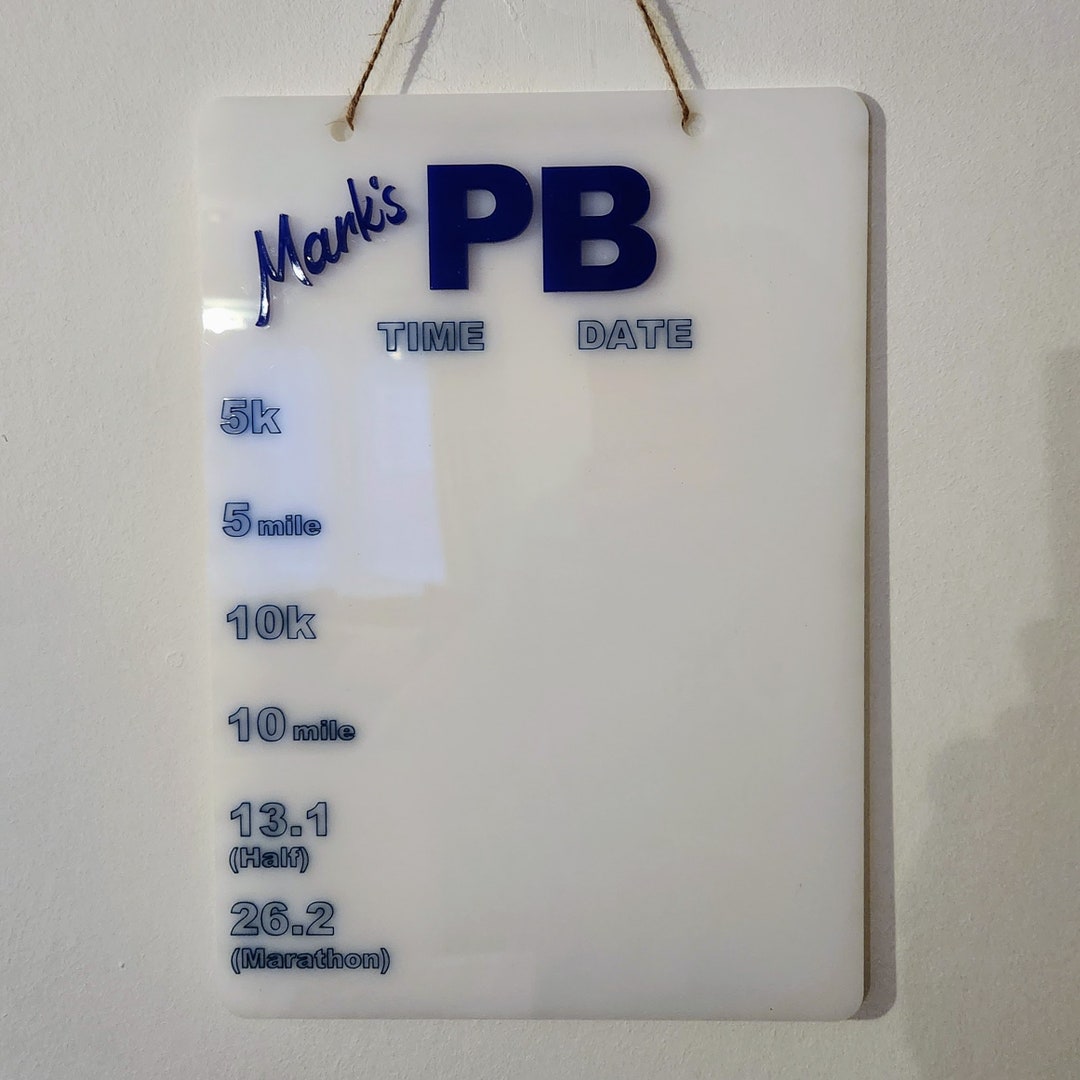 Personal Best Running Board A4 Size, Running Gif, Personalised Running ...
