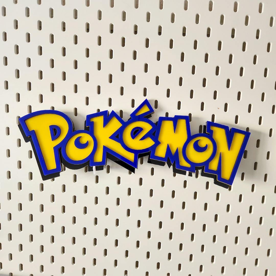 Pokemon Acrylic Sign Retro Hand Made Acrylic Sign Bedroom, Games Room ...