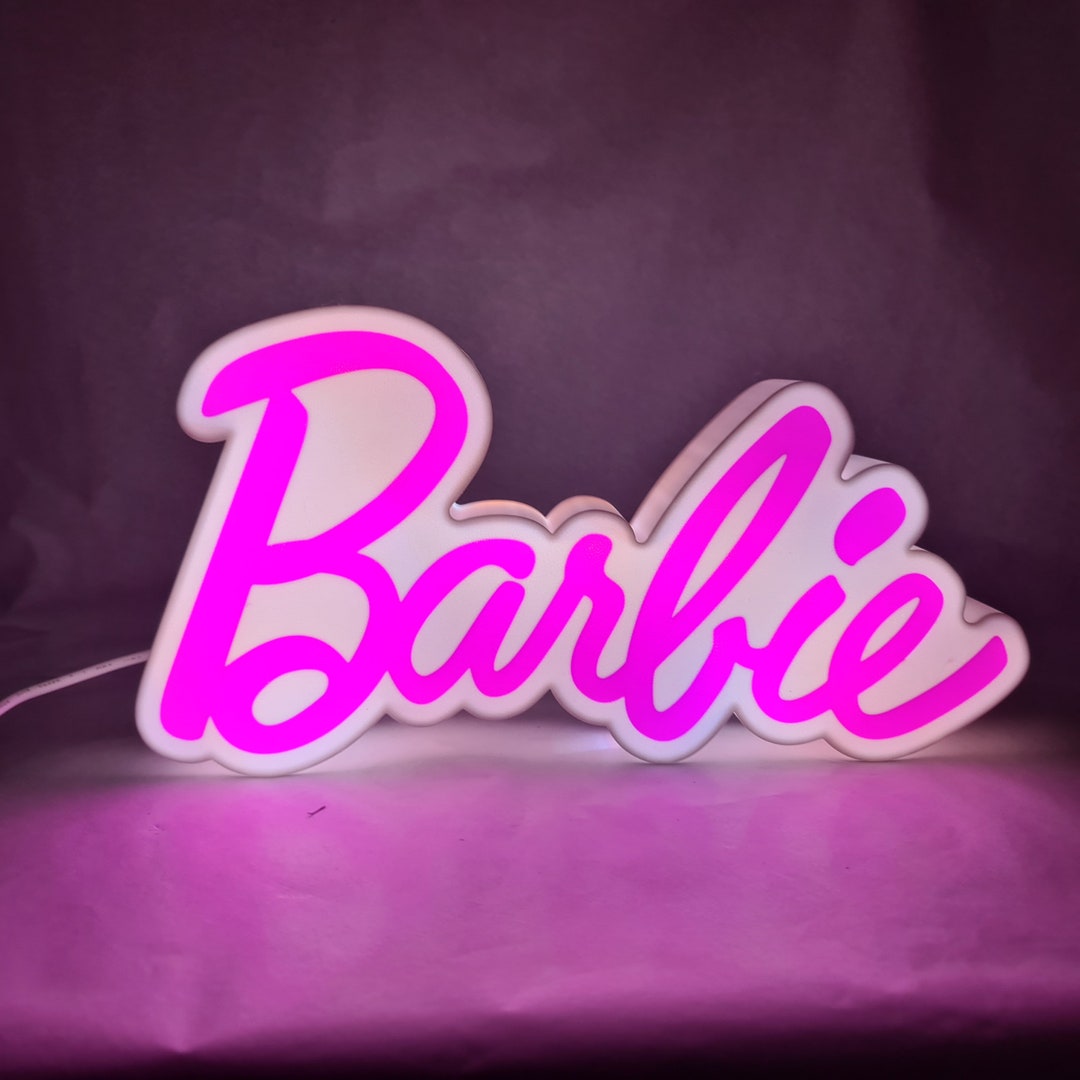Barbie Logo LED Light Box LED Bedroom Night Light Boys/girls Mood ...