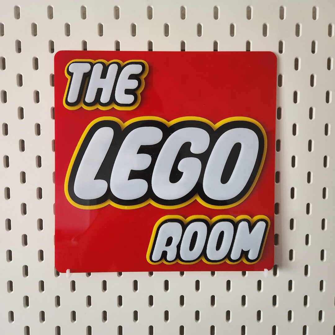 Large the Lego Room Acrylic Sign Retro Hand Made Acrylic Sign Bedroom ...