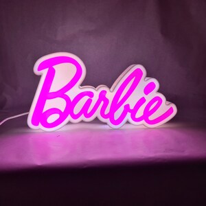 Barbie Logo LED Light Box LED Bedroom Night Light Boys/girls Mood ...