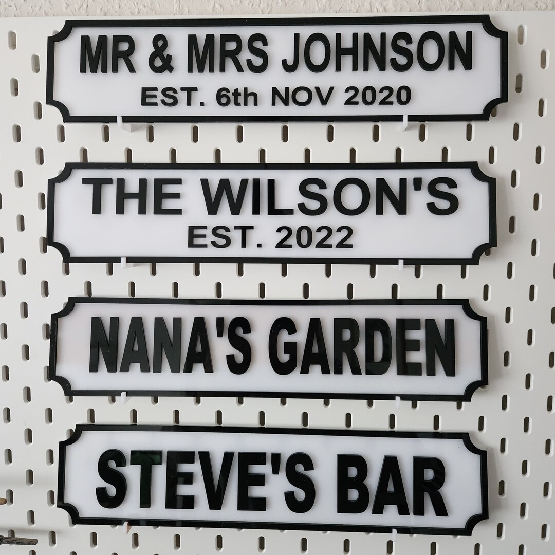Personalised Street Signs, Road Signs, Acrylic Weddings, Bars, Gardens ...