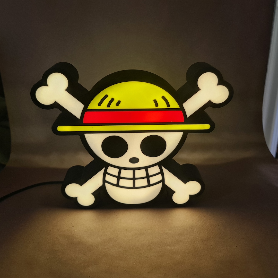 One Piece Logo LED Light Box LED Bedroom Night Light Boys/girls Mood ...