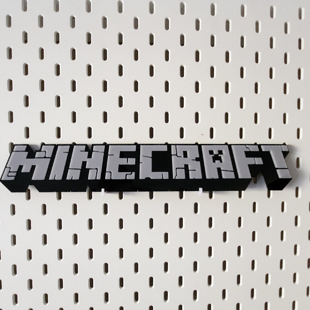 Minecraft Logo Acrylic Sign Retro Hand Made Acrylic Sign Bedroom, Games ...