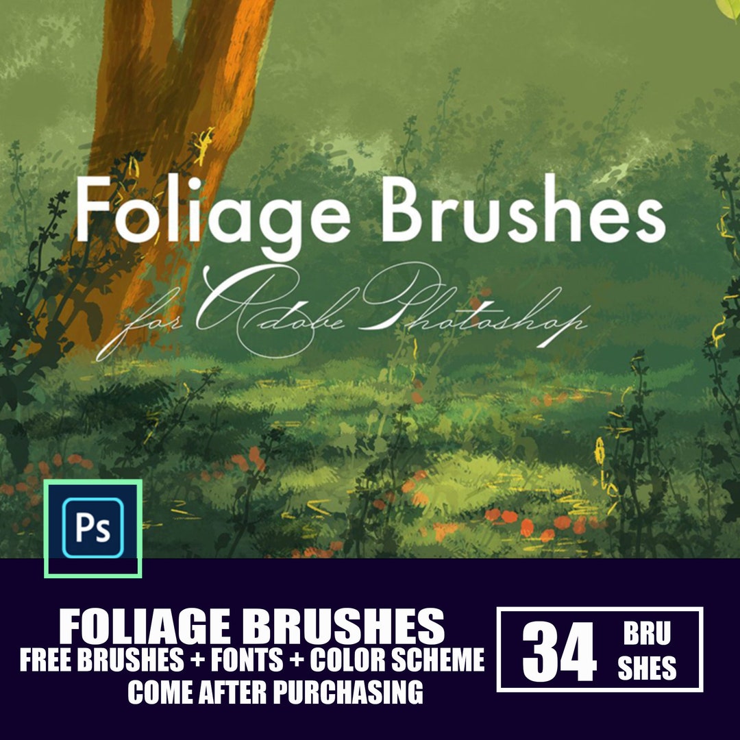Foliage Brushes/ Photoshop Brushes/ Brushes Set/ Forest Brushes ...