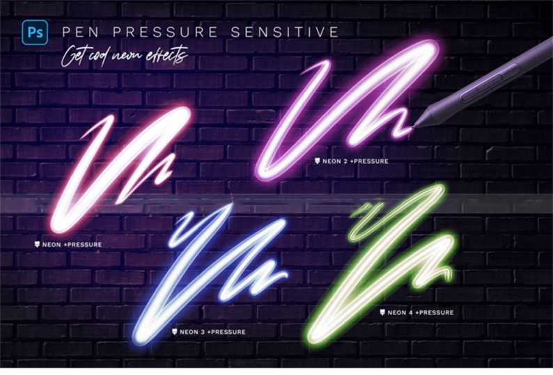 Neon Brushes/ Photoshop Brushes/ PS Brushes/brush Set/ Digital Art ...