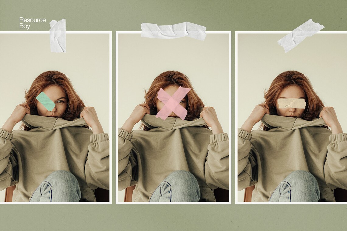 100 Masking Tape Photoshop Brushes/ Made by Using Real Photos/ Ultimate ...