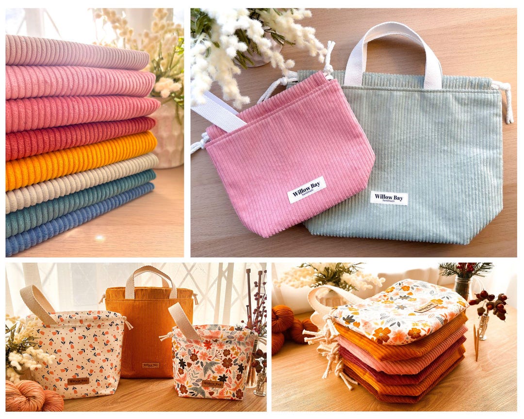 Choose Your Own Craft Project Bag, Knitting Drawstring Bag, Large Craft ...