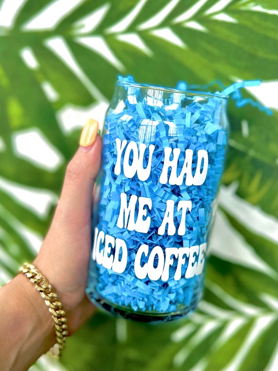 Iced Coffee Glass Beer Glass Can Glass Coffee Cup Soda Etsy
