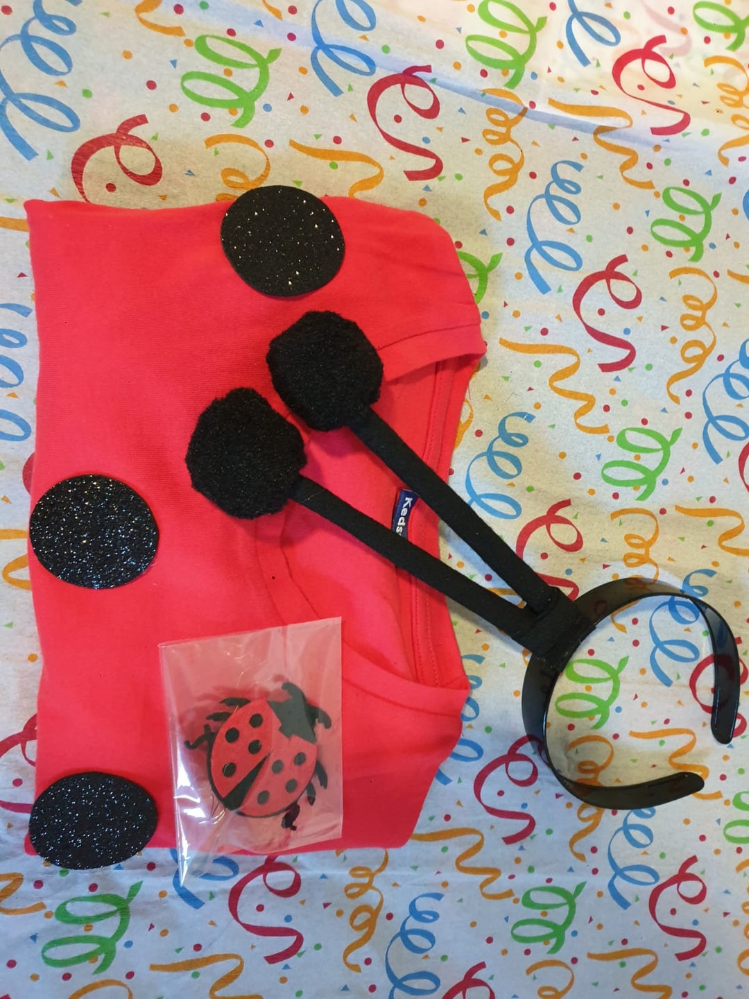 Ladybug Top and Headband Costume - Etsy