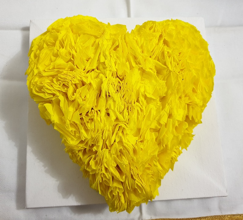 Tissue Paper Heart Art - Etsy