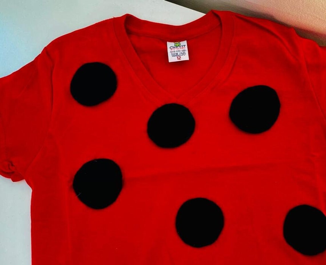 Ladybug Top and Headband Costume - Etsy