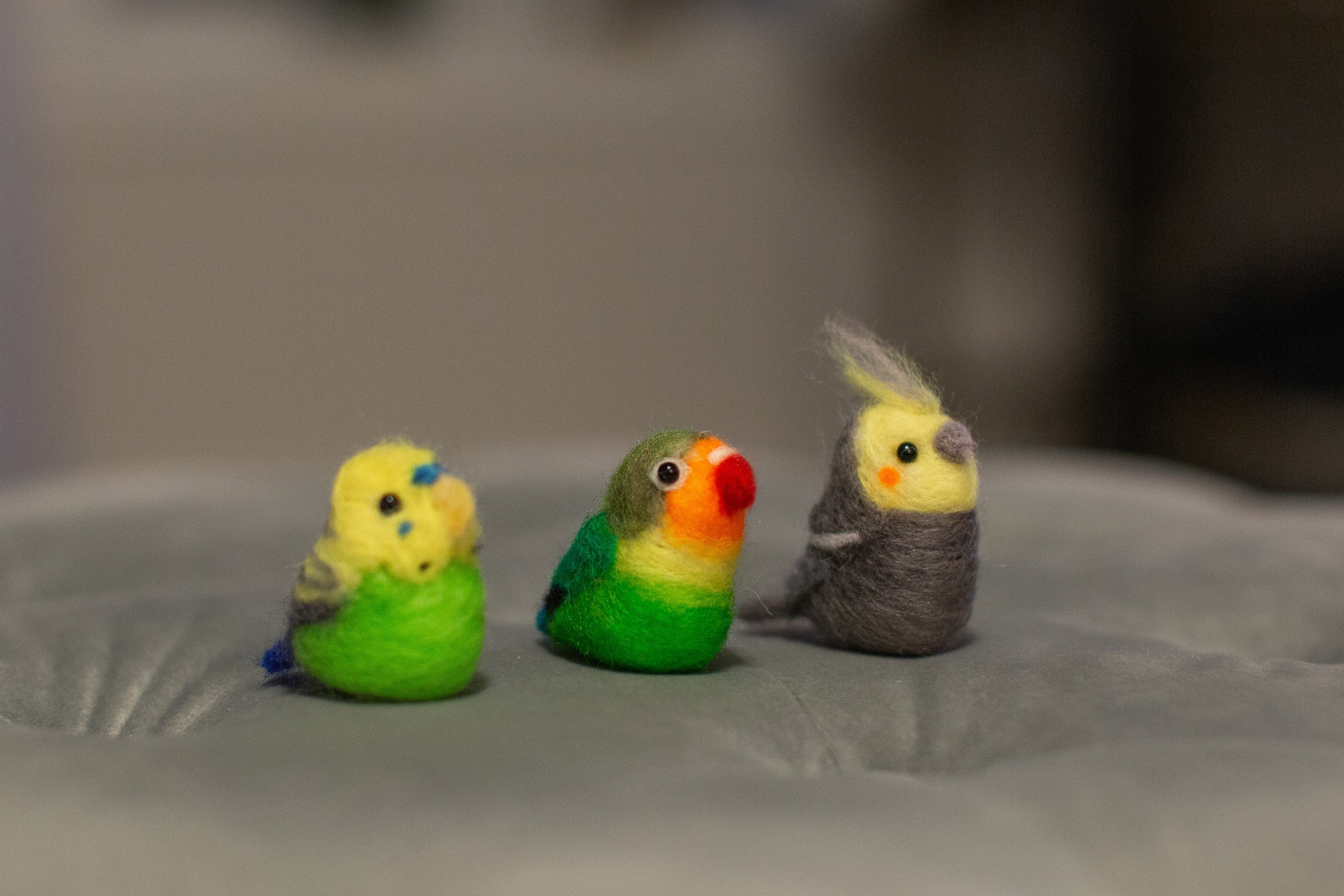 Custom Mini Needle Felt Birds - Miniature Lovebird, Budgie, Parrot ...