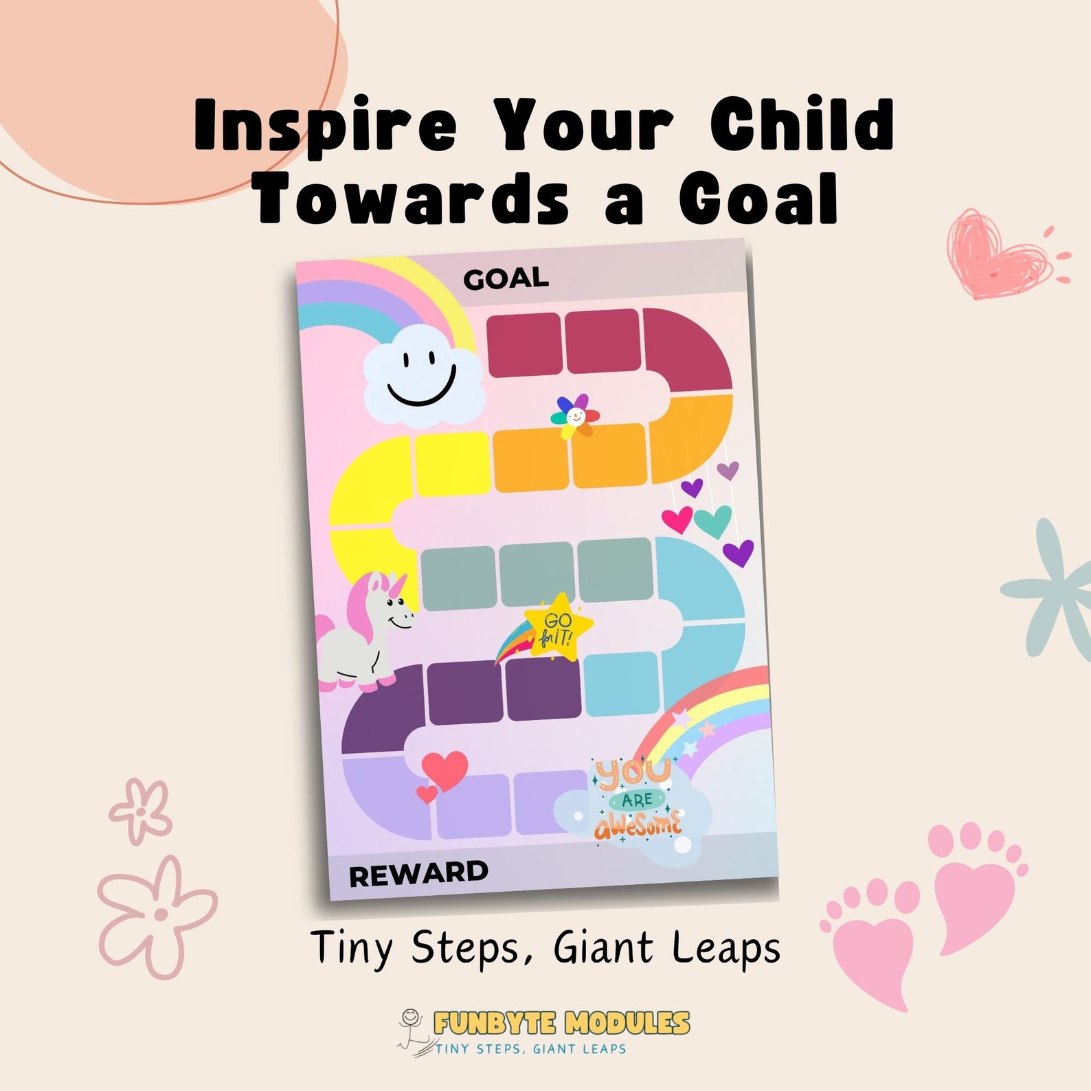 Rainbow Reward Chart Printable Rainbow Kids Behavior Chart Instant ...