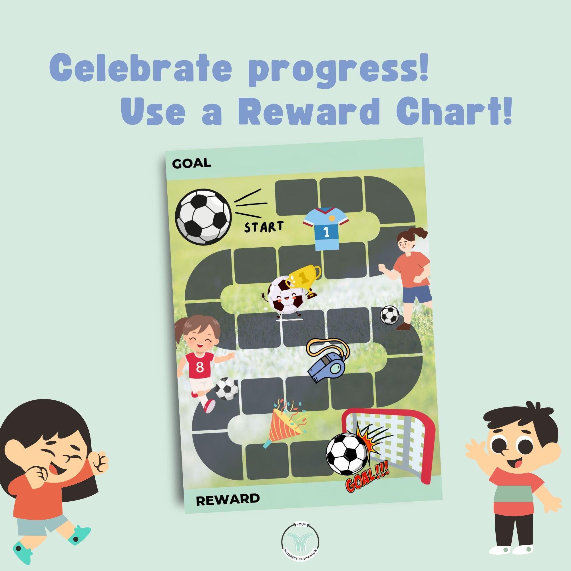 Soccer Reward Chart Printable Soccer Kids Behavior Chart Instant ...
