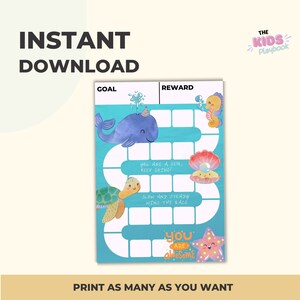 Sea Animals Reward Chart Printable Sea Animals Kids Behavior Chart ...