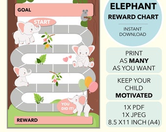 Sea Animals Reward Chart Printable Sea Animals Kids Behavior Chart ...