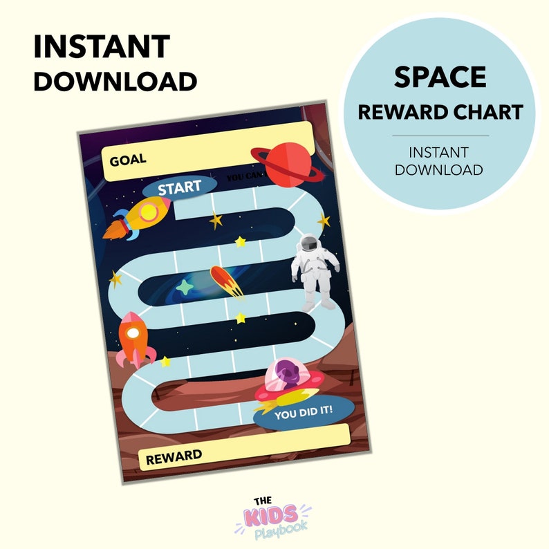 Space Reward Chart Printable Space Kids Behavior Chart Instant Download ...