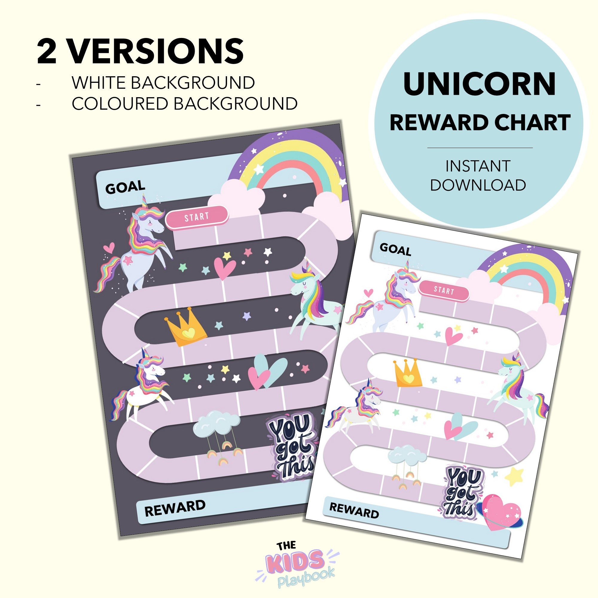 Unicorn Reward Chart Printable Unicorn Kids Behavior Chart Instant ...